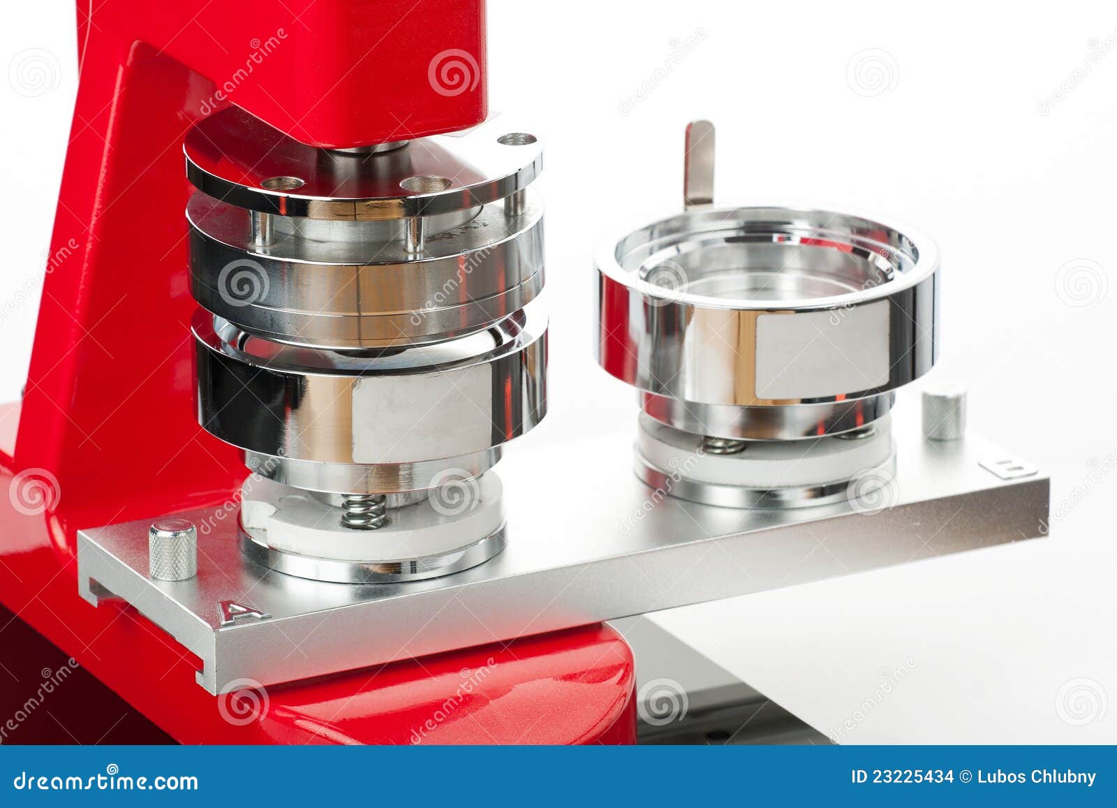 Mechanische Handpresse stockfoto. Bild von fabrik, schablone - 23225434