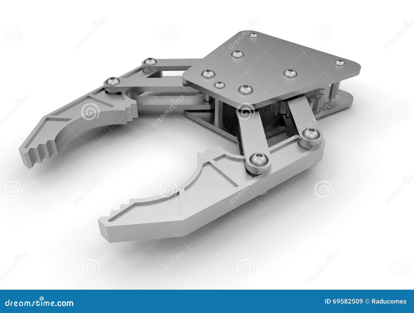Mechanischer Greifer stock abbildung. Illustration von metall - 69582509