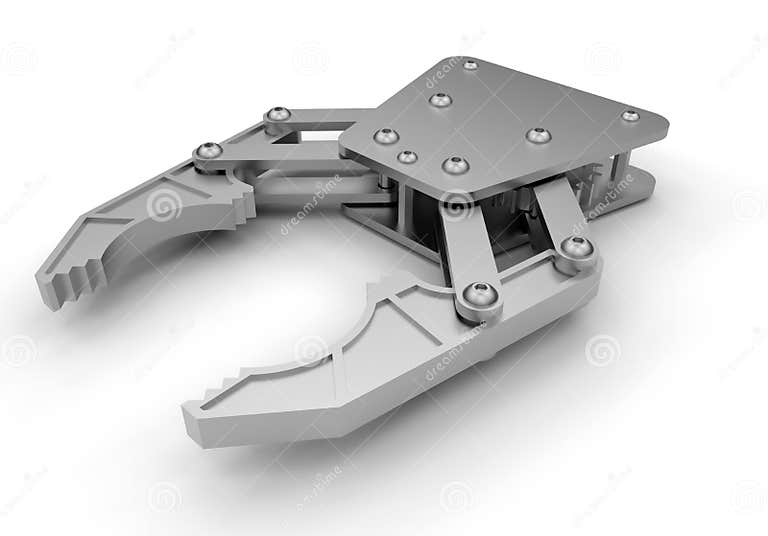 Mechanischer Greifer stock abbildung. Illustration von metall - 69582509