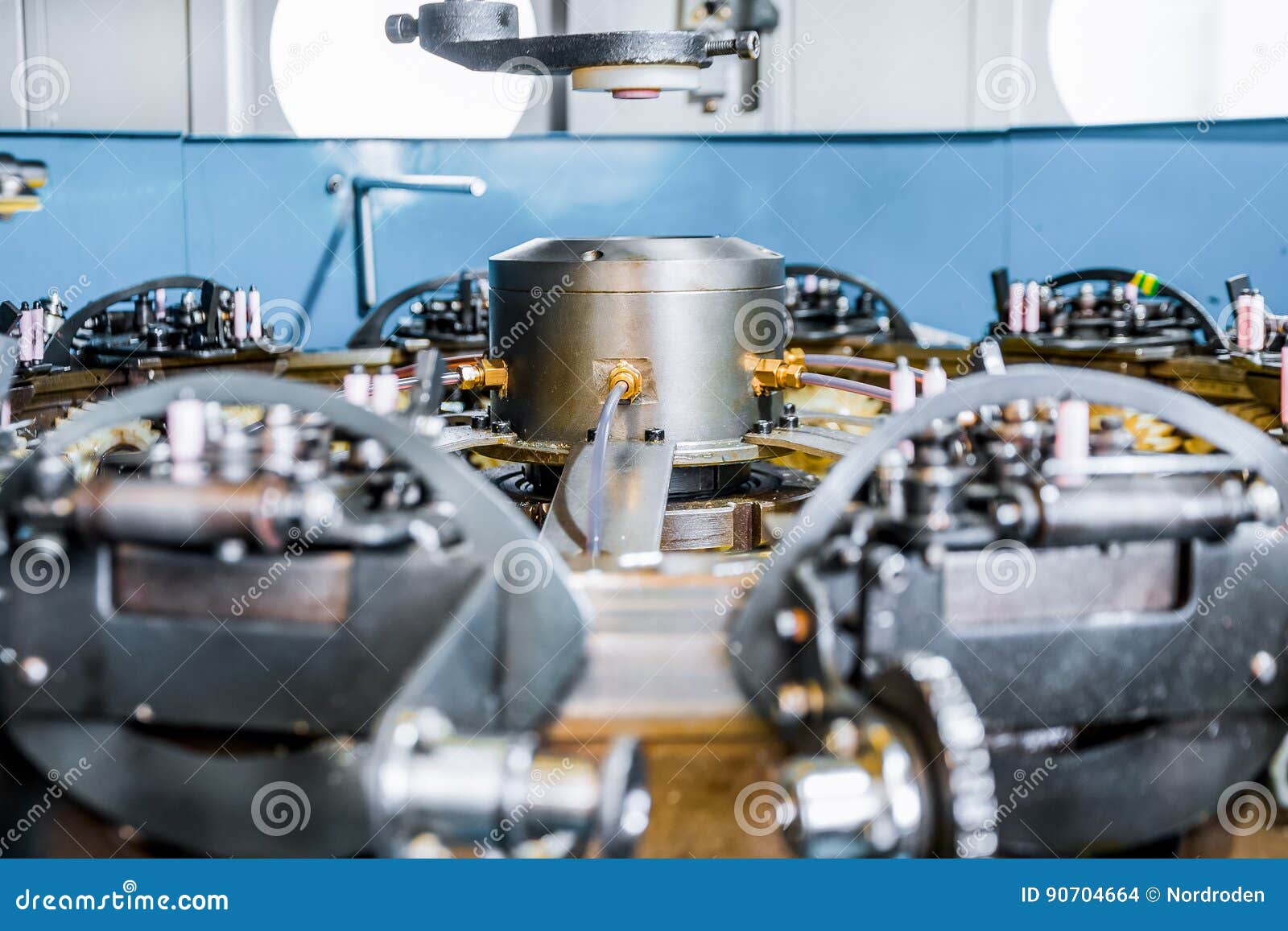 The Mechanism of a Braiding Machine Close-up. Stock Photo - Image of ...