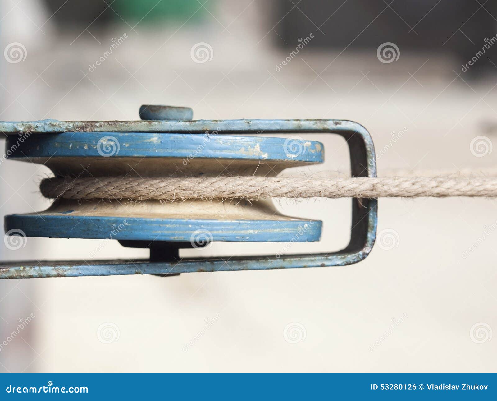The Mechanism for Clothesline. Stock Photo - Image of washing, rusty ...
