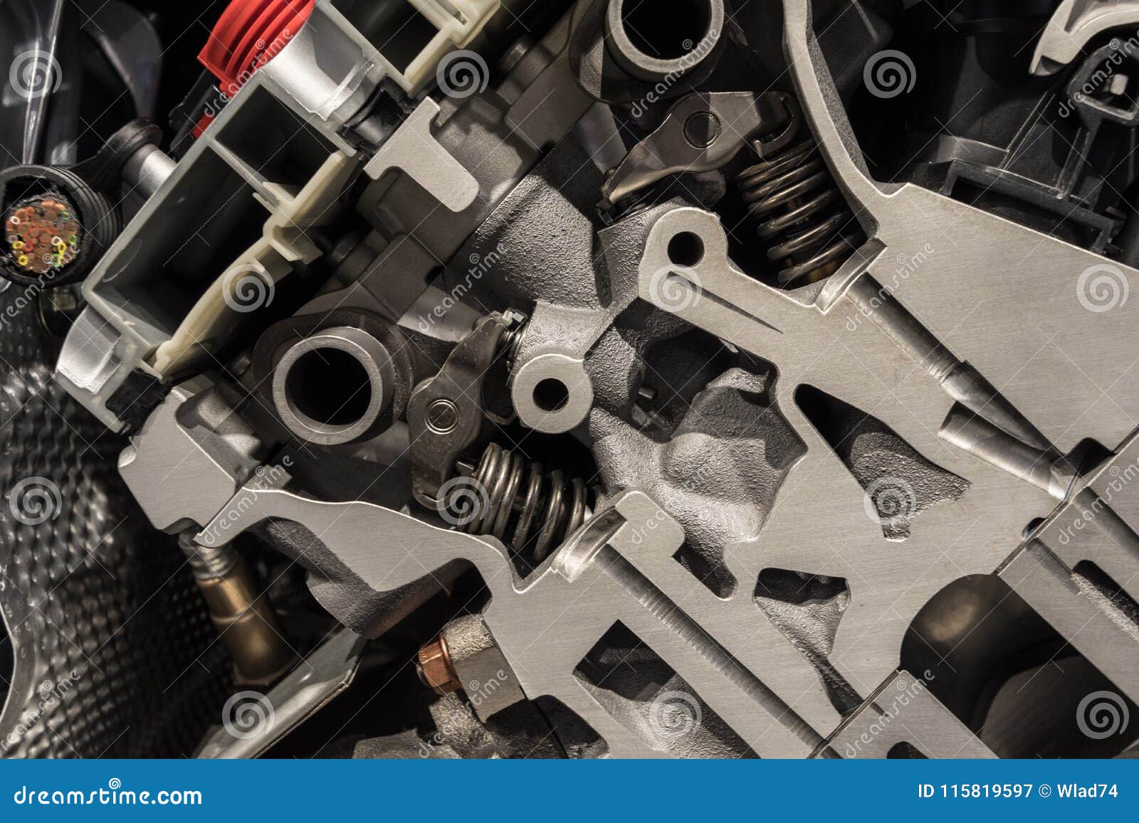 Mechanism of Engine in a Modern Car Stock Image - Image of industry ...