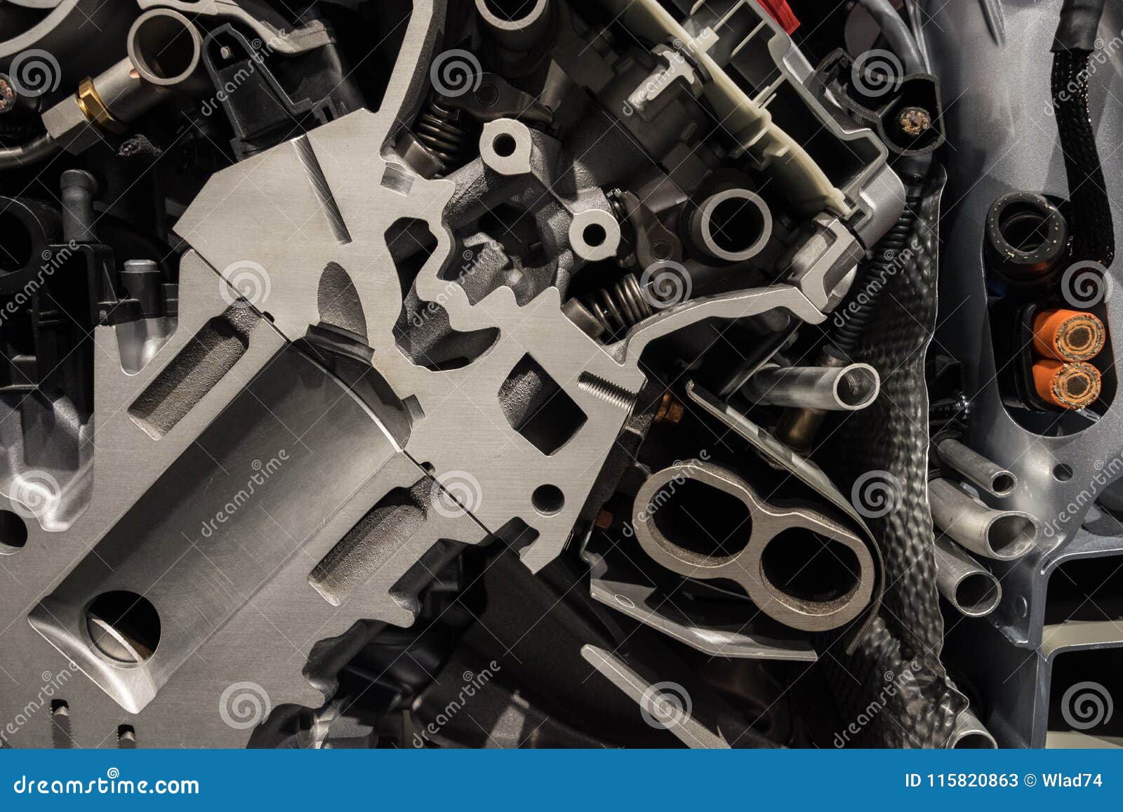 Mechanism of Engine in a Modern Car Stock Image - Image of motor ...