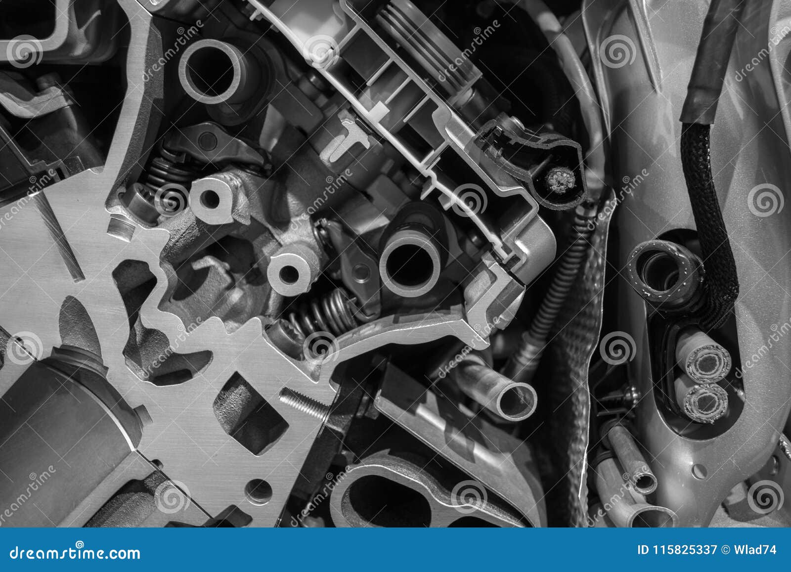 Mechanism of Engine in a Modern Car Stock Image - Image of converter ...