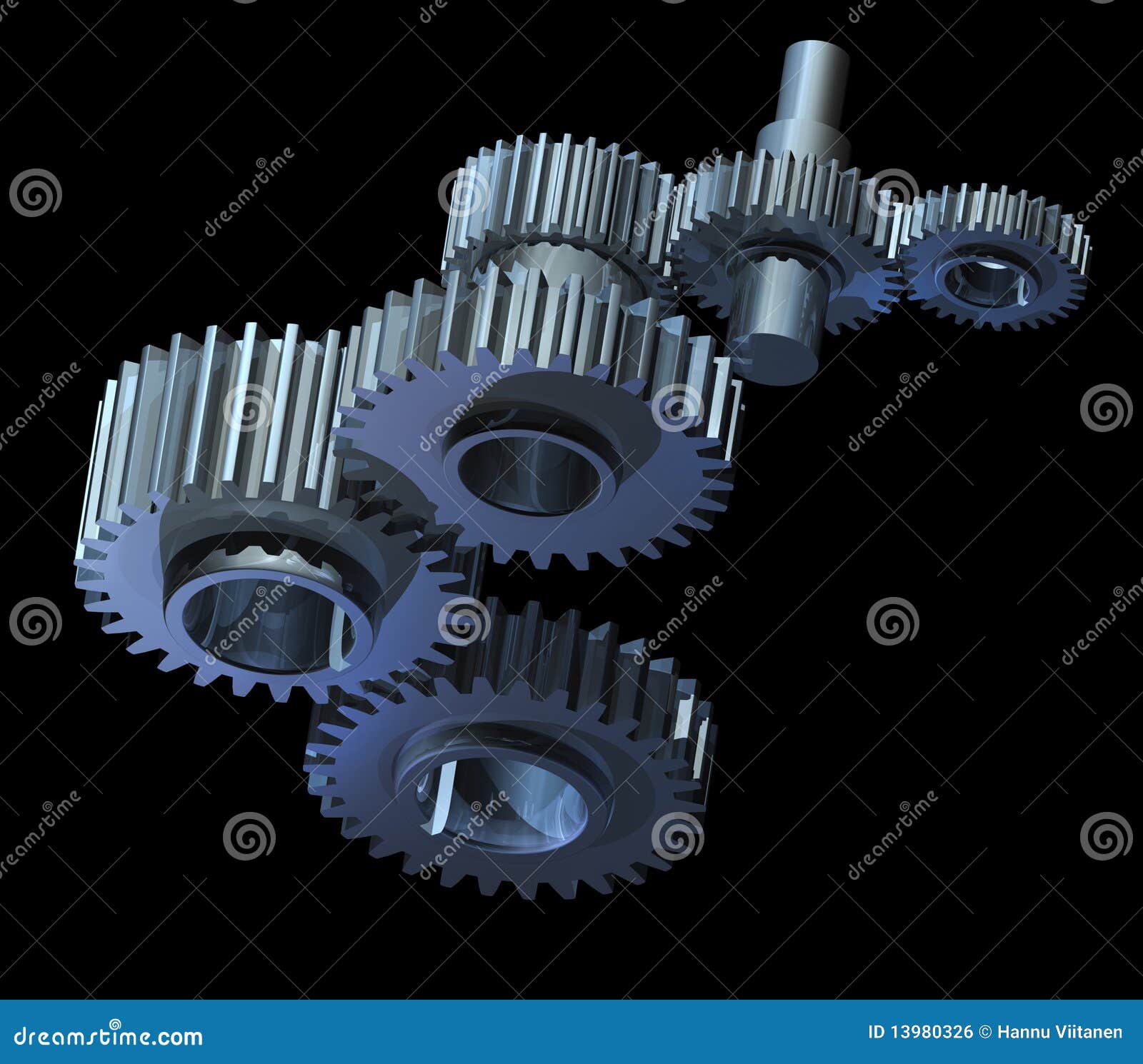 Mechanism of gear wheels stock illustration. Illustration of gearwheel ...