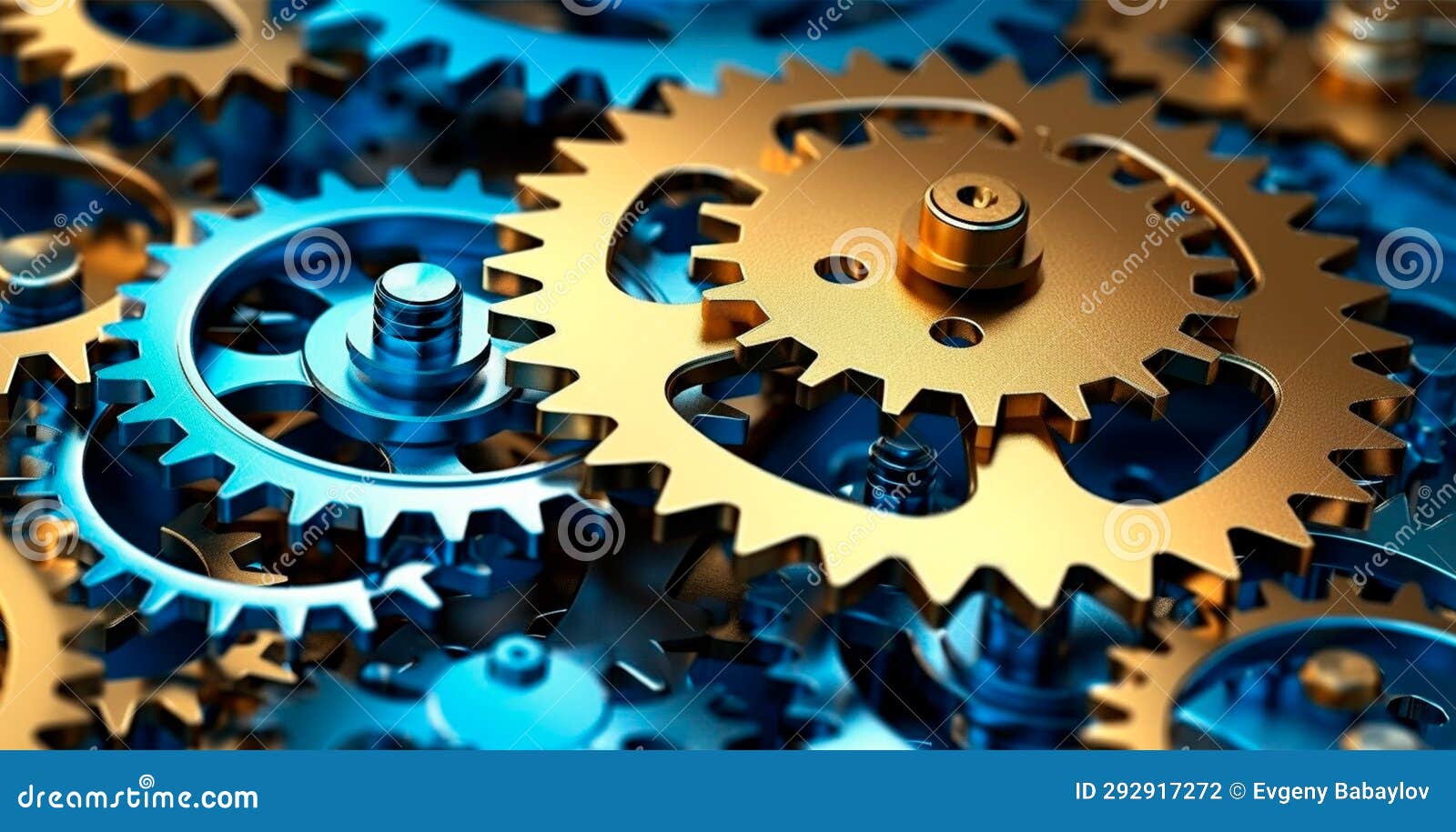 Mechanism, Gears and Cogs at Work. Industrial Equipment - AI Generated ...