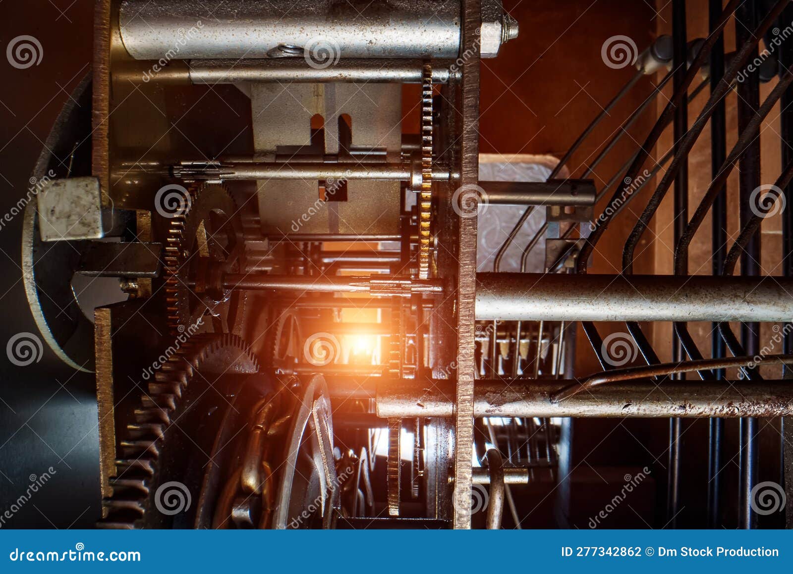Old Mechanism, Inside Vintage Machine Royalty-Free Stock Photography ...