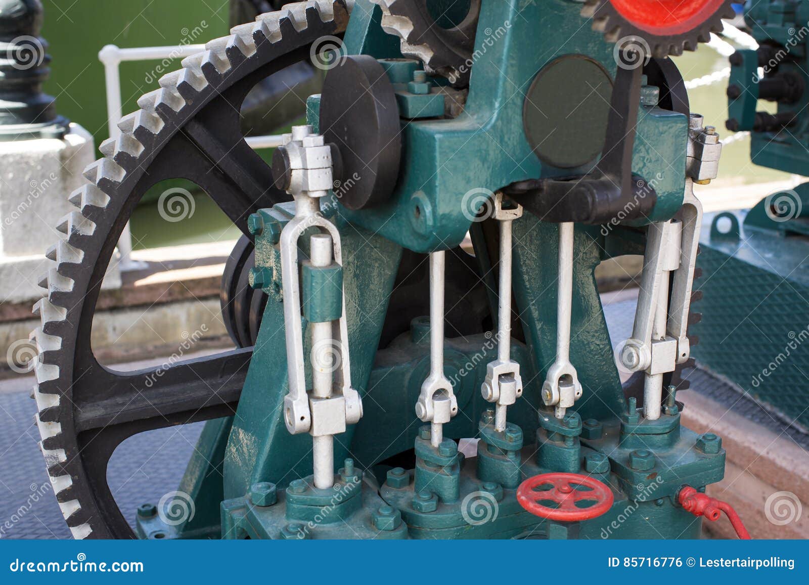 The Mechanism of the Large Gear of Stock Photo - Image of engine ...