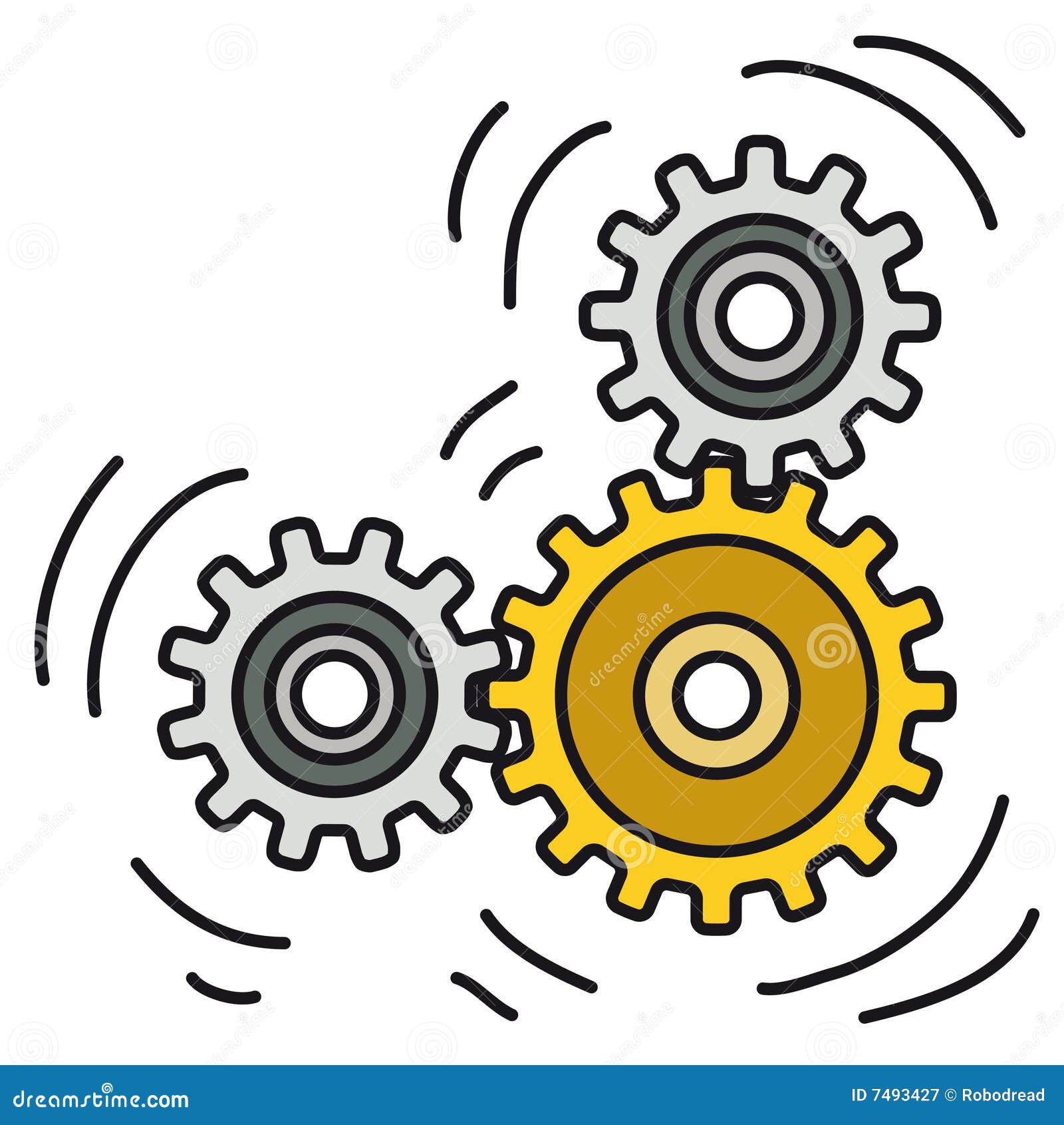 Mechanism In Motion (vector) Stock Vector - Illustration of engaged ...