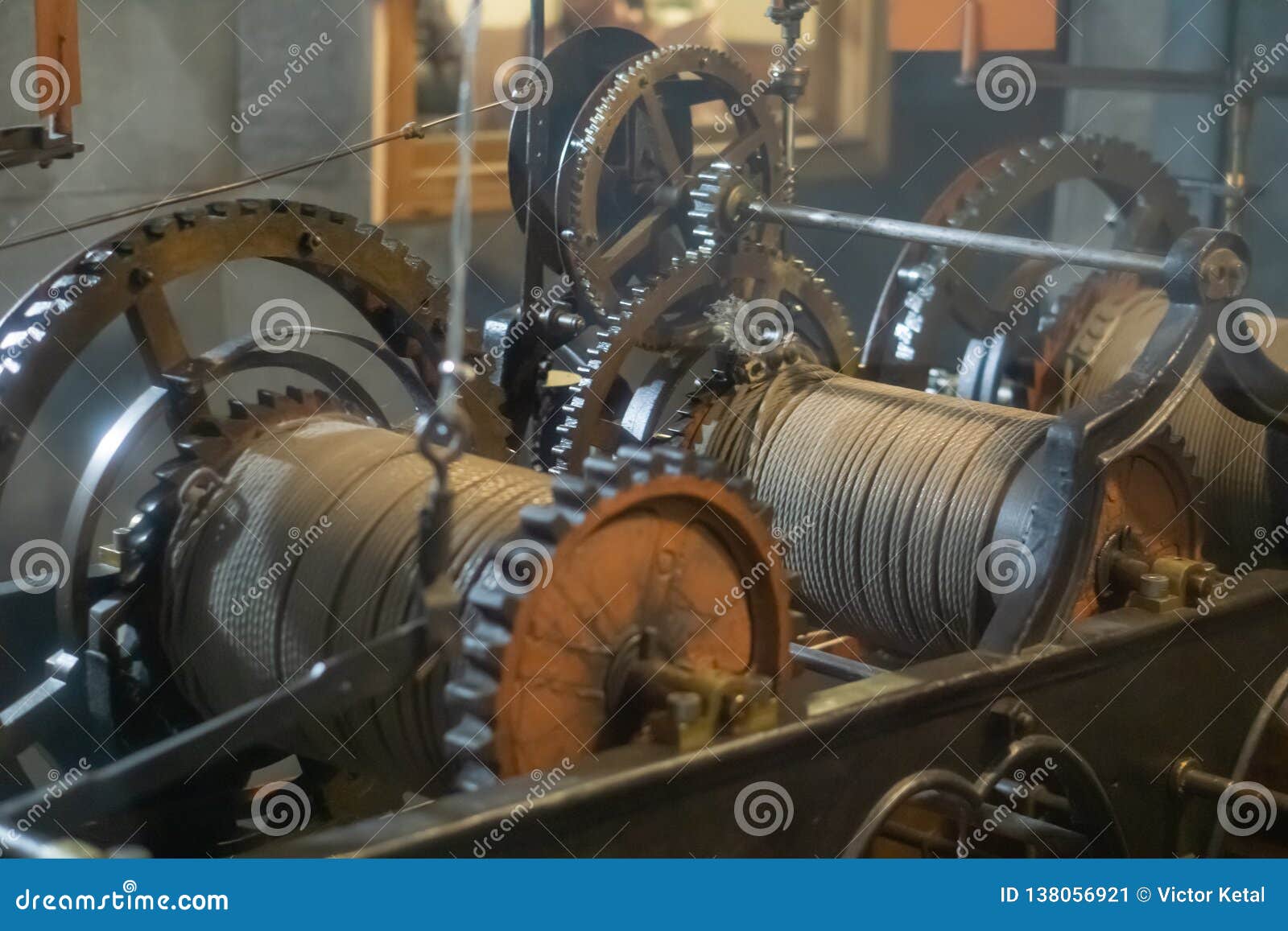 Mechanism of the Old Clock Tower Inside Stock Image - Image of design ...
