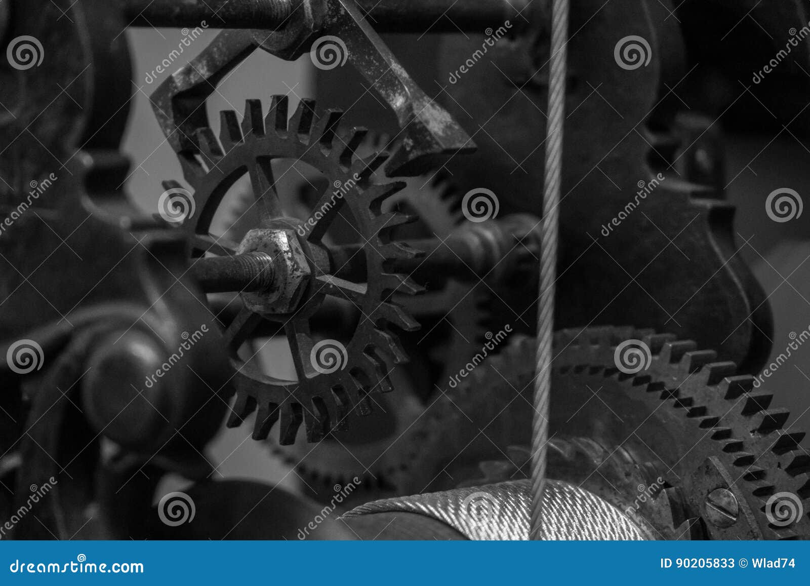 The Mechanism of a Old and Vintage Machine Stock Image - Image of ...