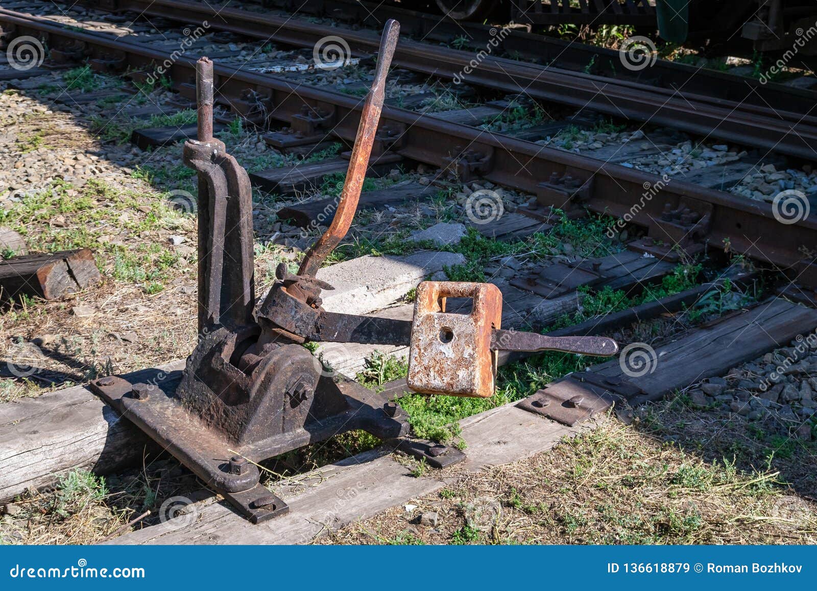 Mechanism Of Railway Crossing Barrier Device In Raised State Of ...