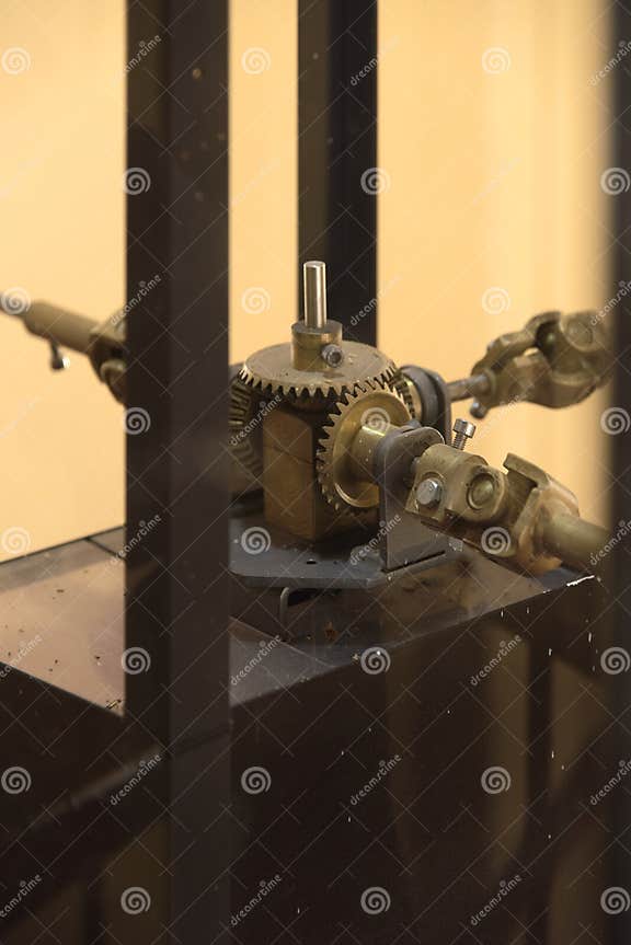 Mechanism that, Using Gears, Controls the Three Clocks of a Clock Tower ...