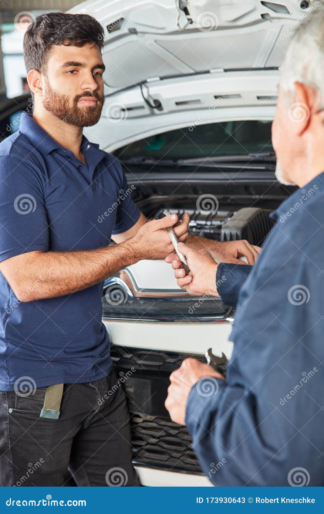 Automotive Mechatronics Engineer in Training and Instructor Stock Image ...