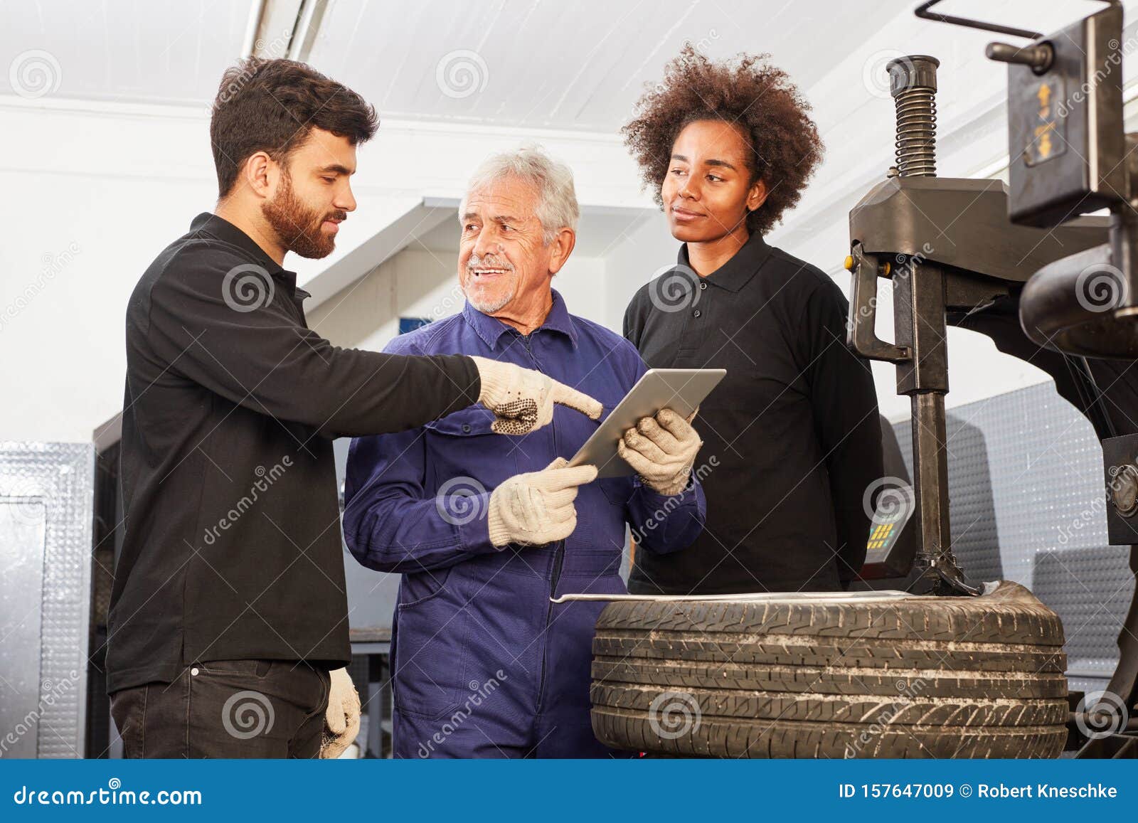 Mechatronics Engineer in Training with Tablet Computer Stock Image ...