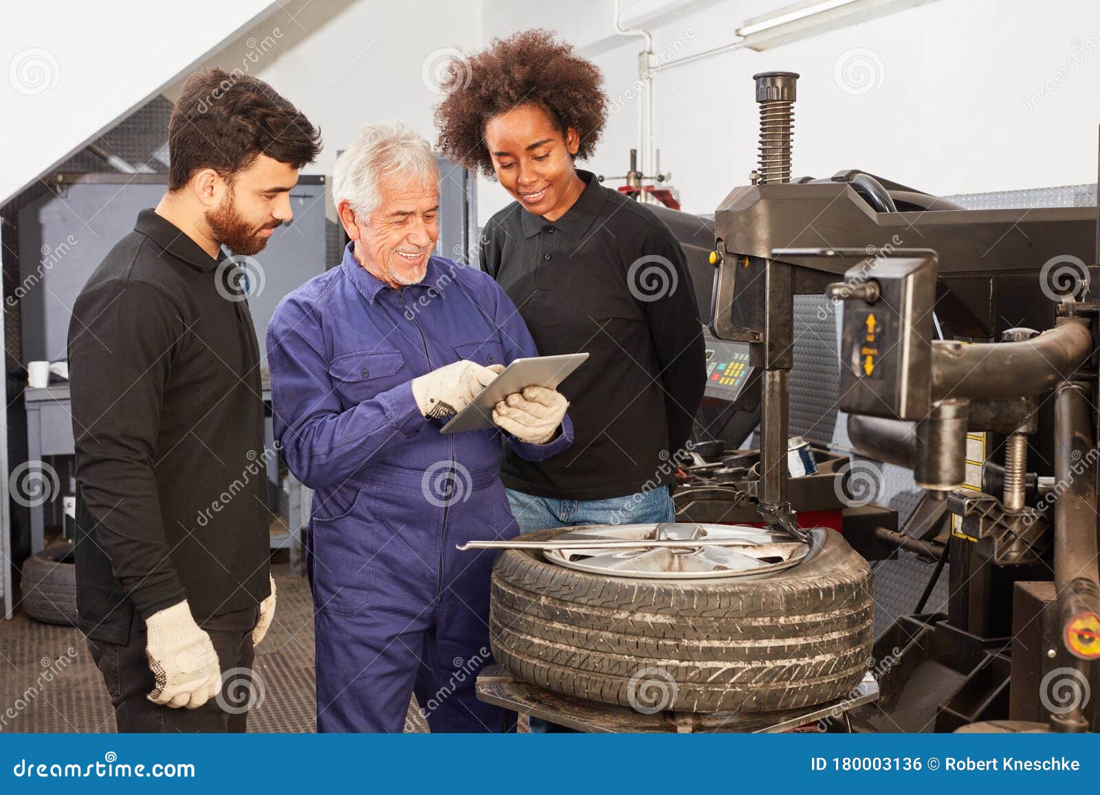 Mechatronics Engineer in Training with Tablet Computer Stock Photo ...