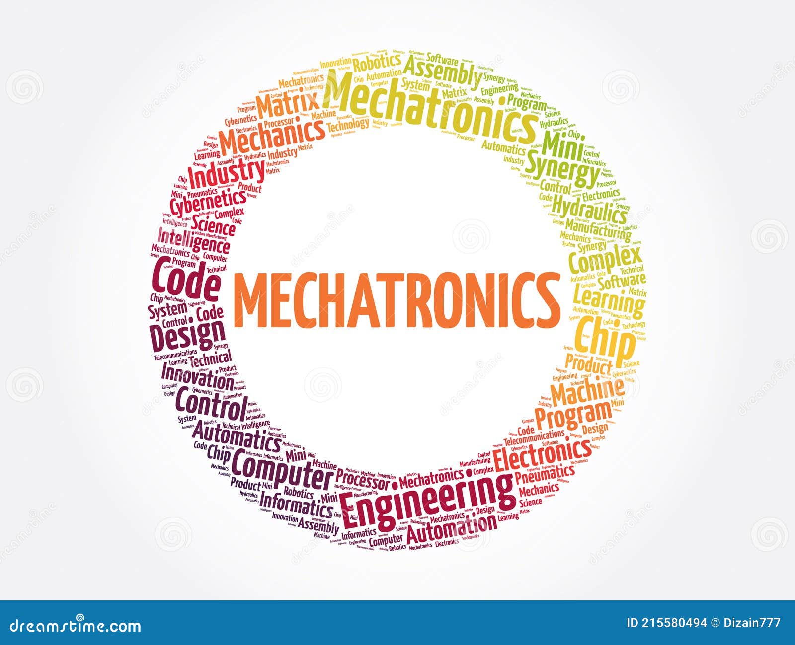 Mechatronics Word Cloud Collage, Concept Background Stock Illustration ...