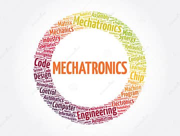 Mechatronics Word Cloud Collage, Concept Background Stock Illustration ...