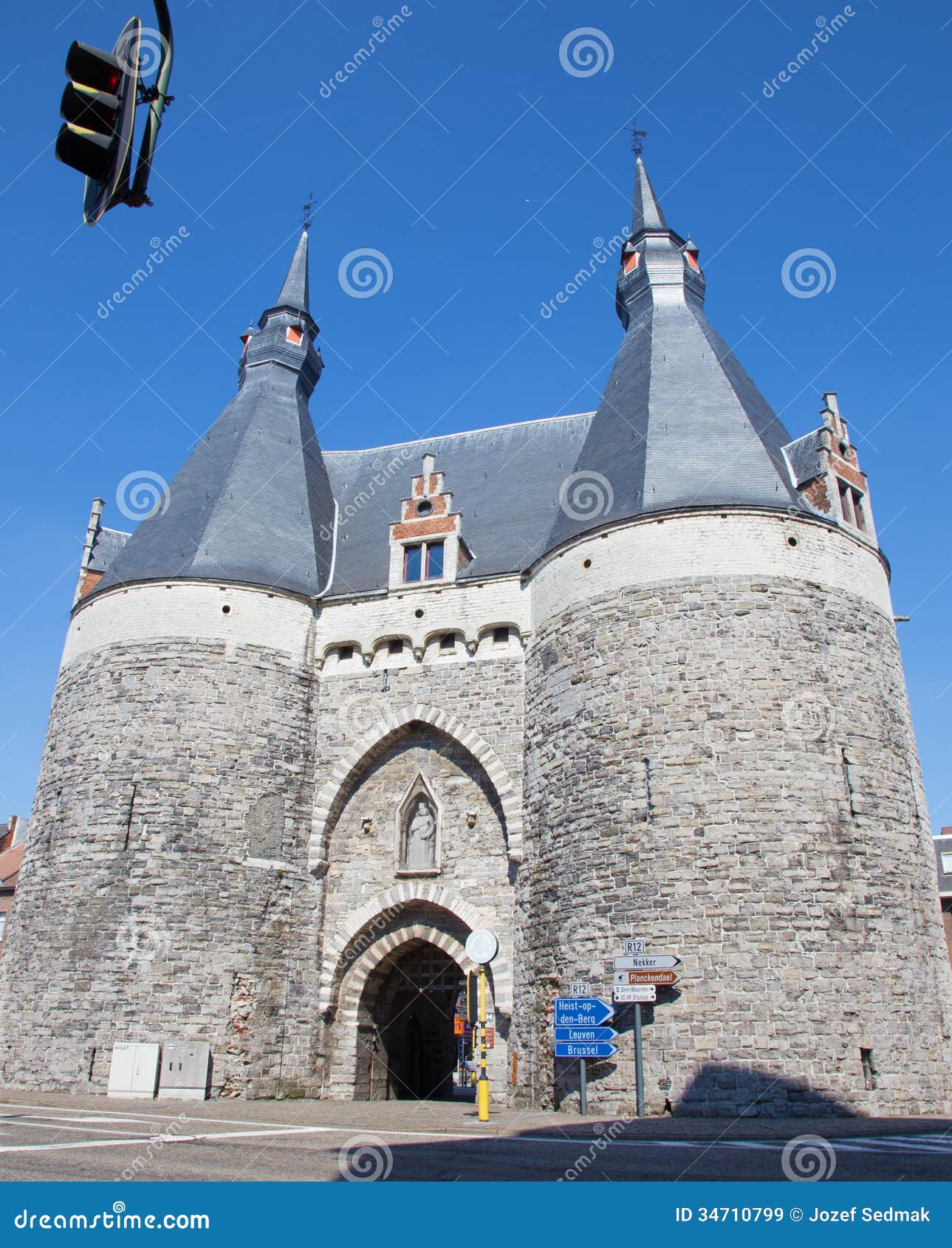 Mechelen - Brusselport Gate Stock Image - Image of brusselport, belgian ...