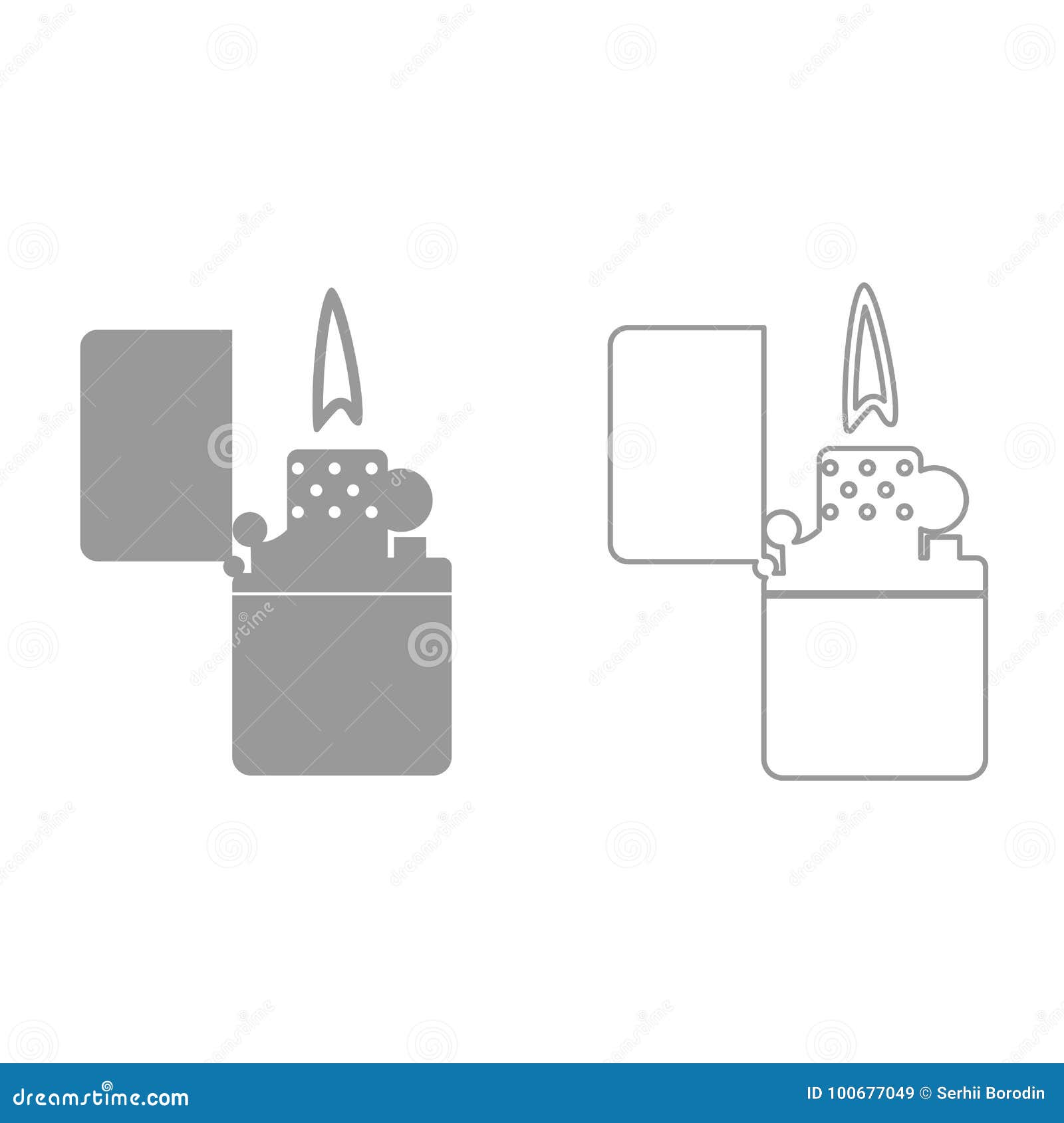 Mechero es icono negro ilustración del vector. Ilustración de ...