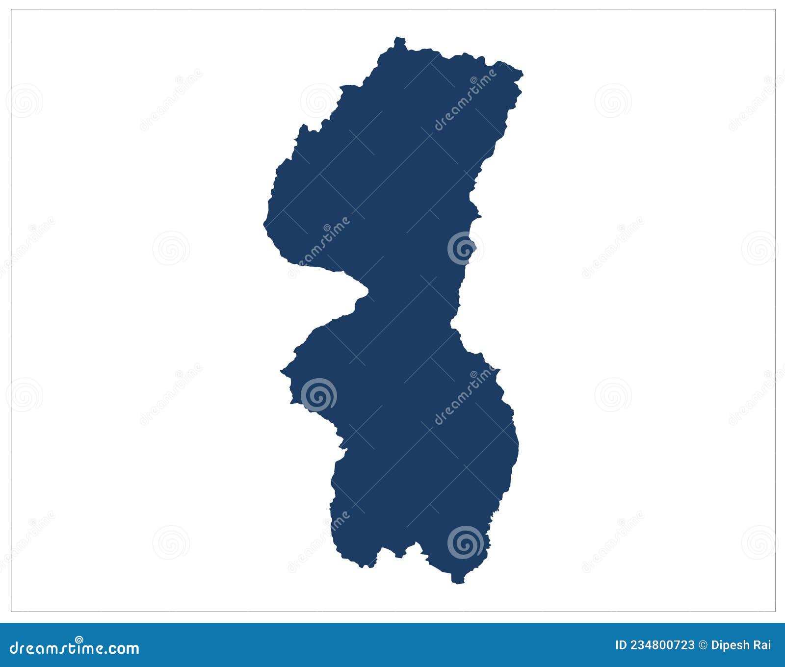 Seti Administrative Zone Watercolor Map Of Nepal Royalty-Free ...