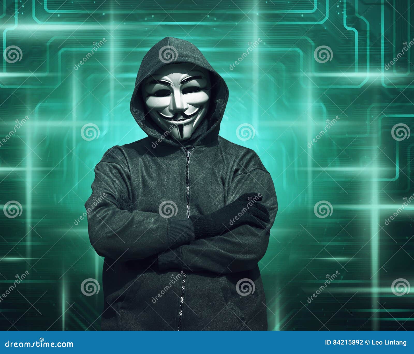 Med Huva En Hacker Med Maskeringsanseende Redaktionell Arkivbild - Bild ...