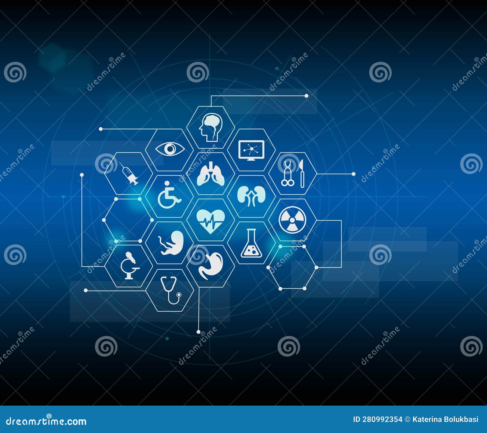 Medical Icon Set Doctor Classification Symbols Abstract Background ...