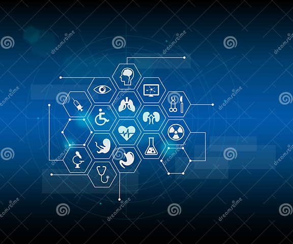 Medical Icon Set Doctor Classification Symbols Abstract Background ...