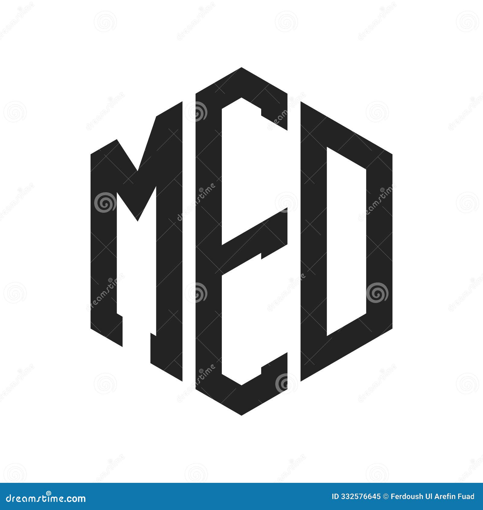 MED Logo Design. Initial Letter MED Monogram Logo Using Hexagon Shape ...