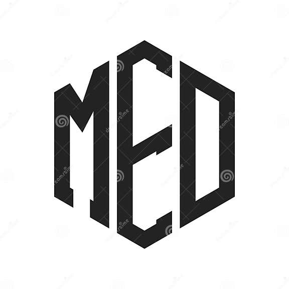 MED Logo Design. Initial Letter MED Monogram Logo Using Hexagon Shape ...