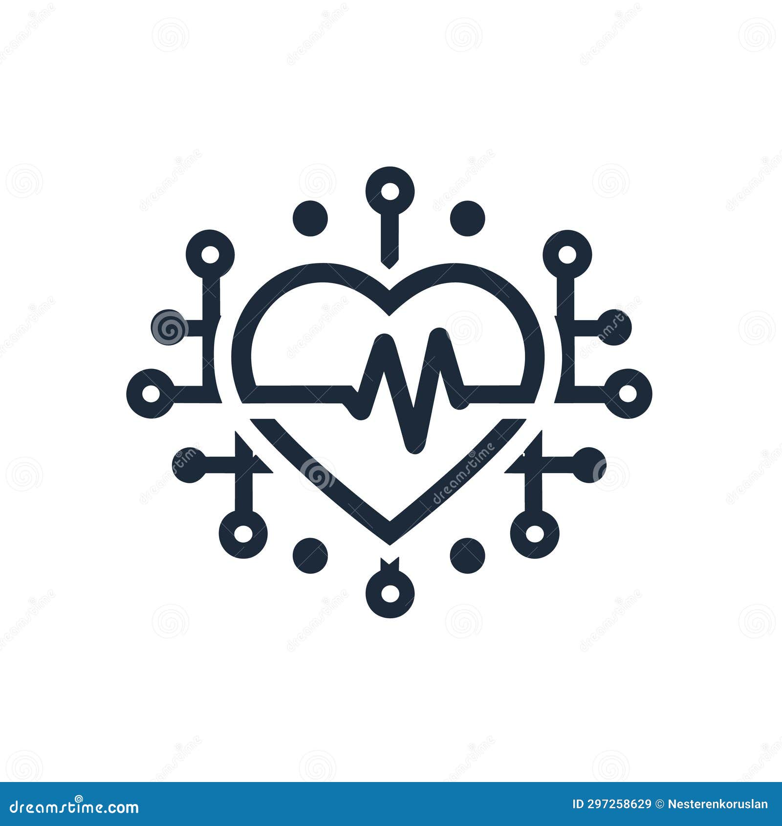 Med Tech Software Development Monochrome Line Logo Stock Illustration ...