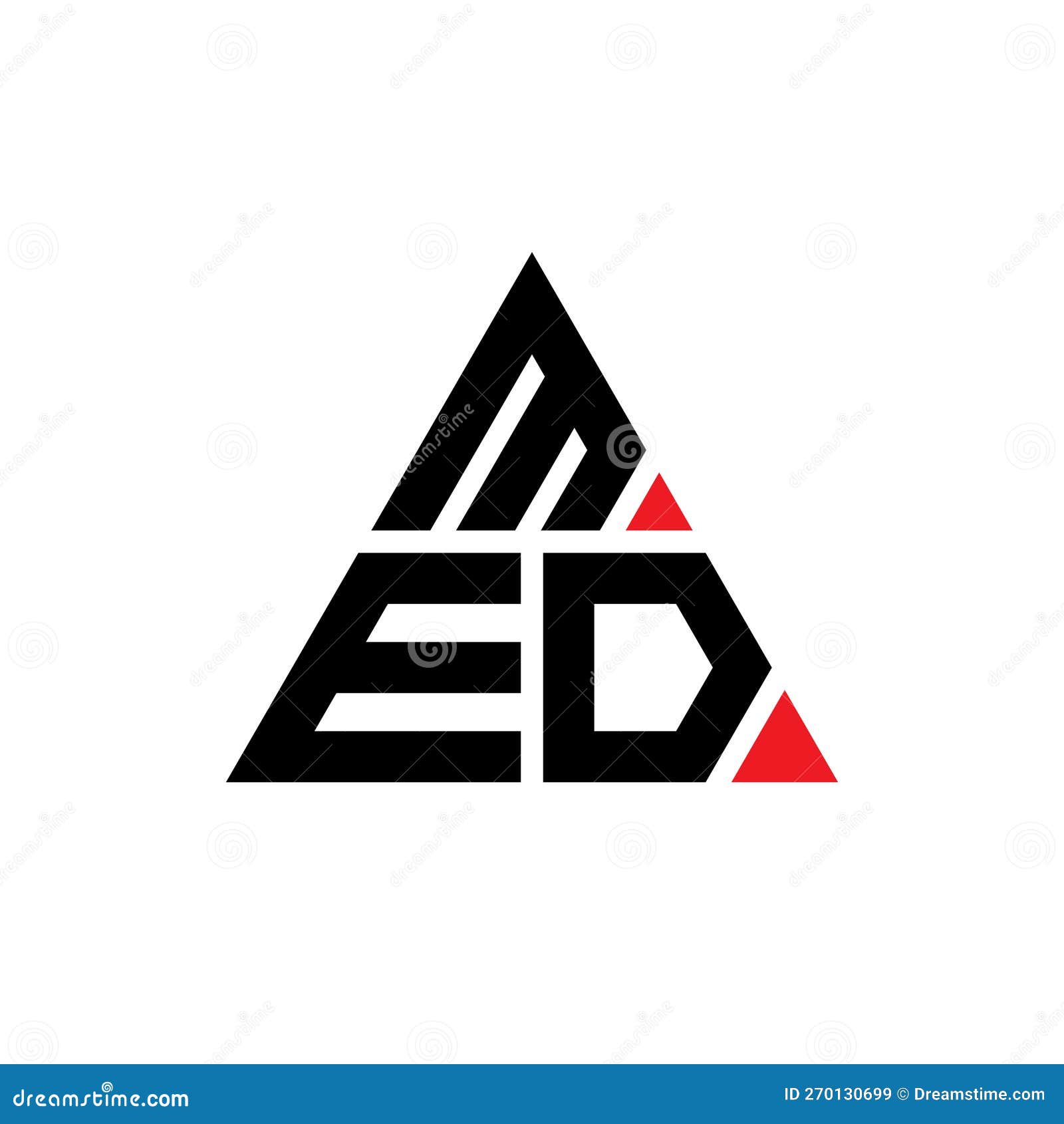 MED Triangle Letter Logo Design With Triangle Shape. MED Triangle Logo ...