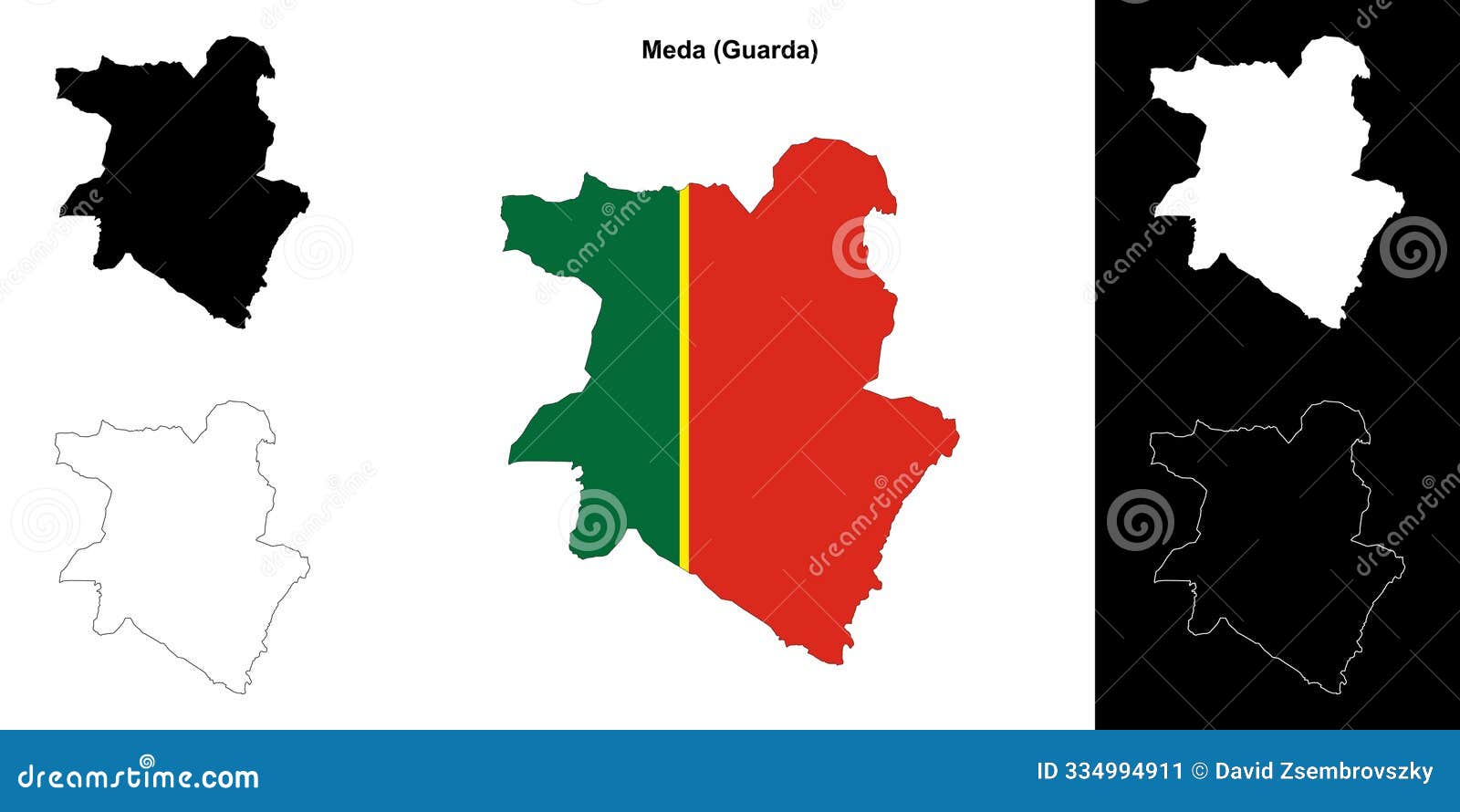 Meda outline map stock illustration. Illustration of boundaries - 334994911