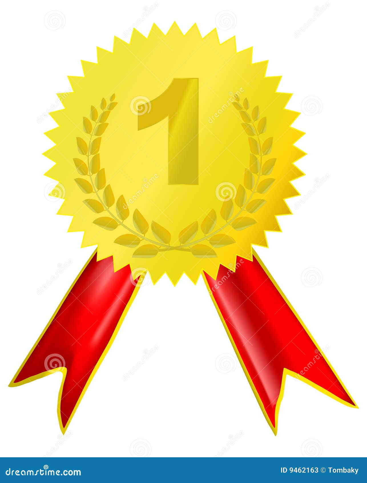 Medaglia di oro illustrazione vettoriale. Illustrazione di laureato ...