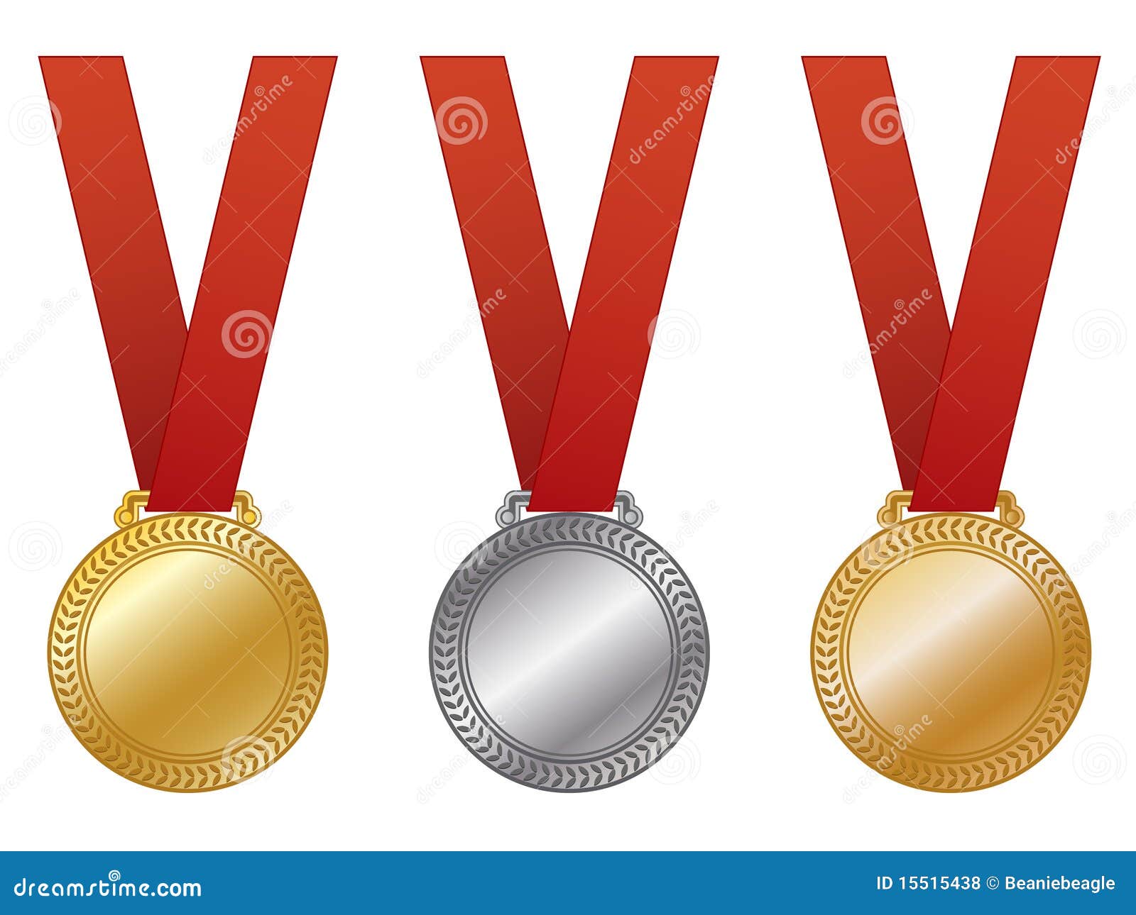 Medaglie del premio illustrazione vettoriale. Illustrazione di nastro ...