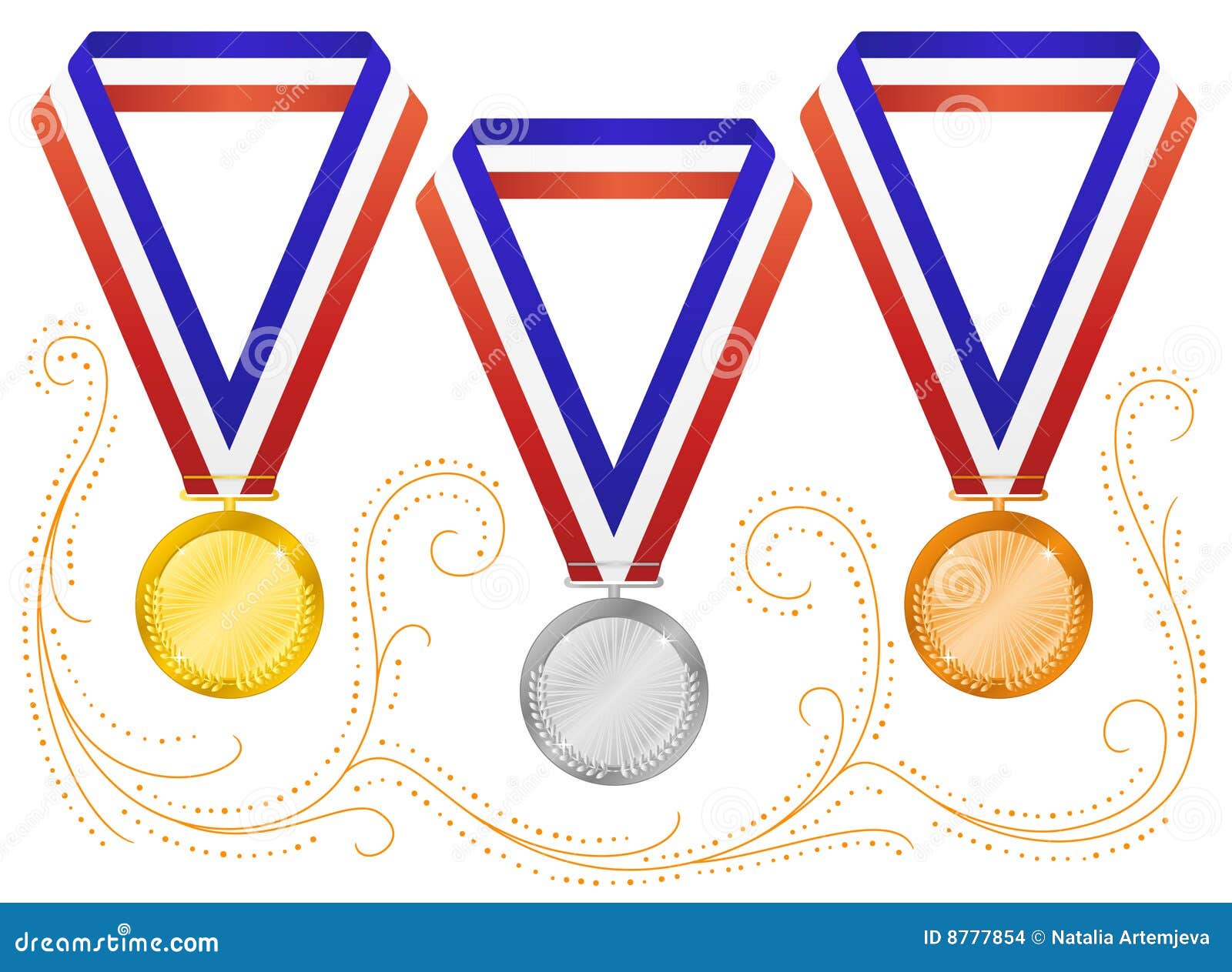 Medaille-6 vector illustratie. Illustration of samenvatting - 8777854