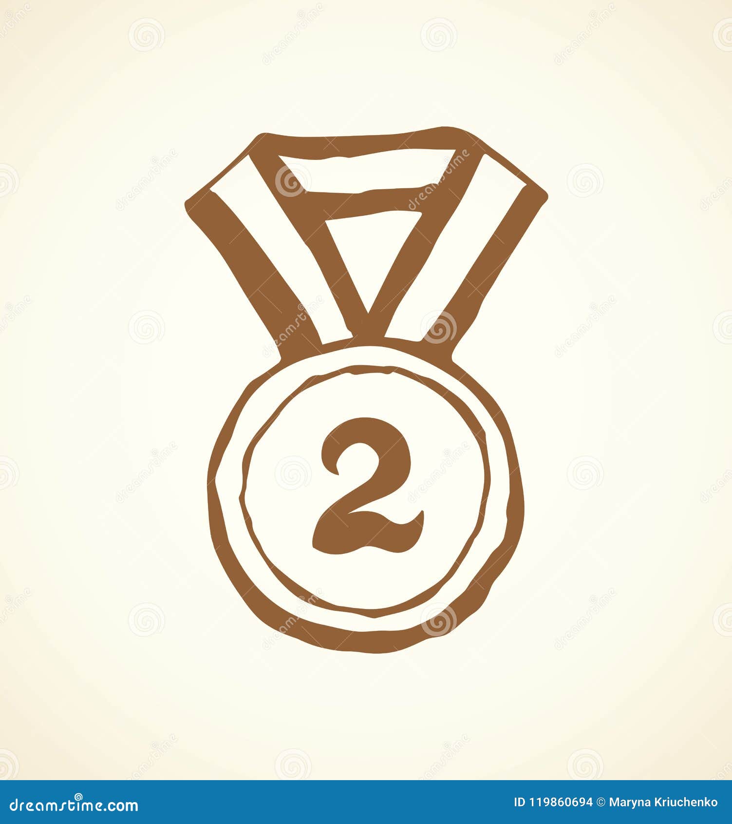 Medaille Vector tekening vector illustratie. Illustration of ...