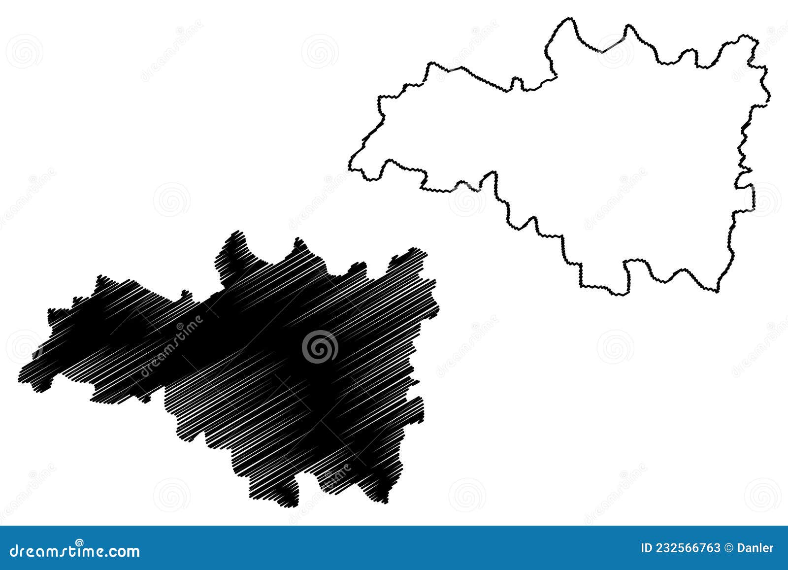 Medak District Telangana State, Republic of India Map Vector ...