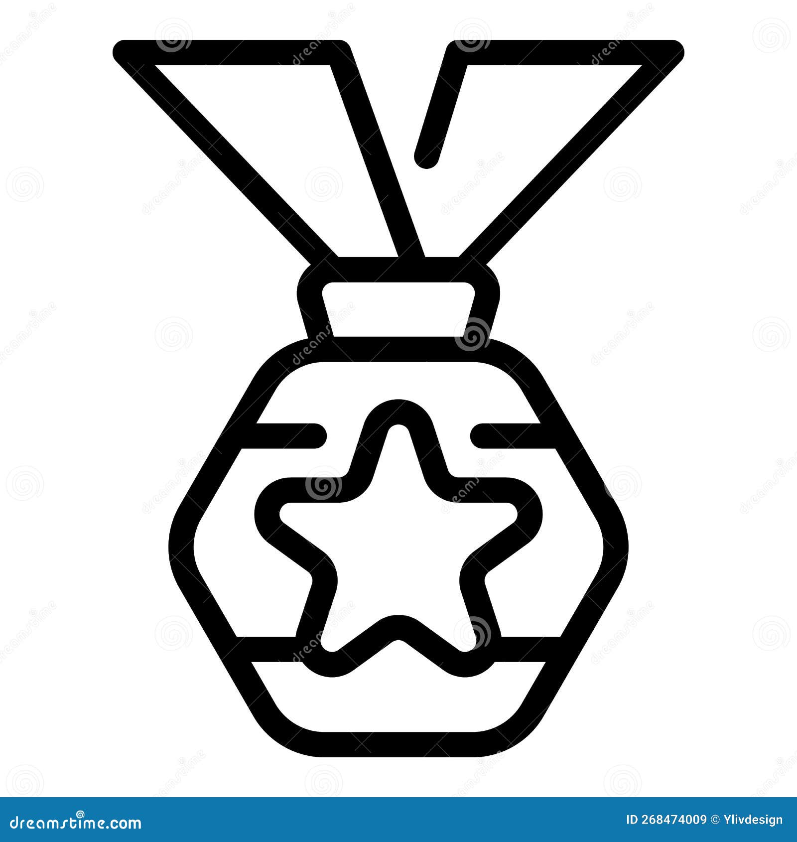 Medal Award Icon Outline Vector. Success Win Stock Vector ...