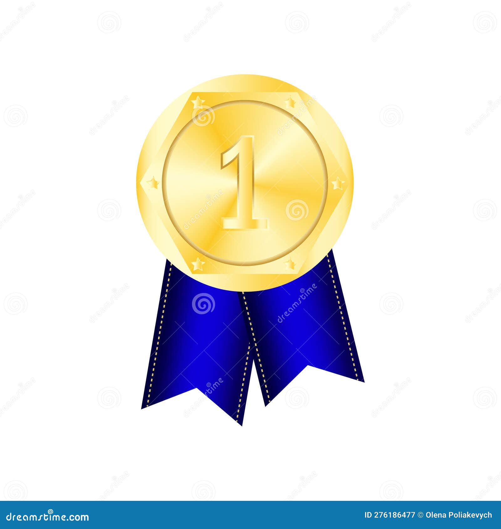 Medal Blue Ribbon. Certificate Design. Vector Illustration Stock Vector ...