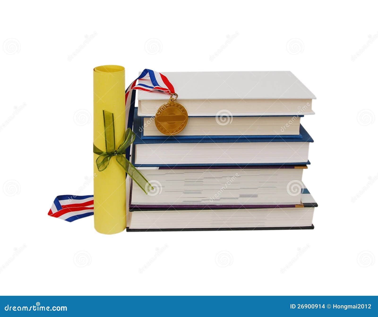 Medal, diploma and books stock photo. Image of medals - 26900914