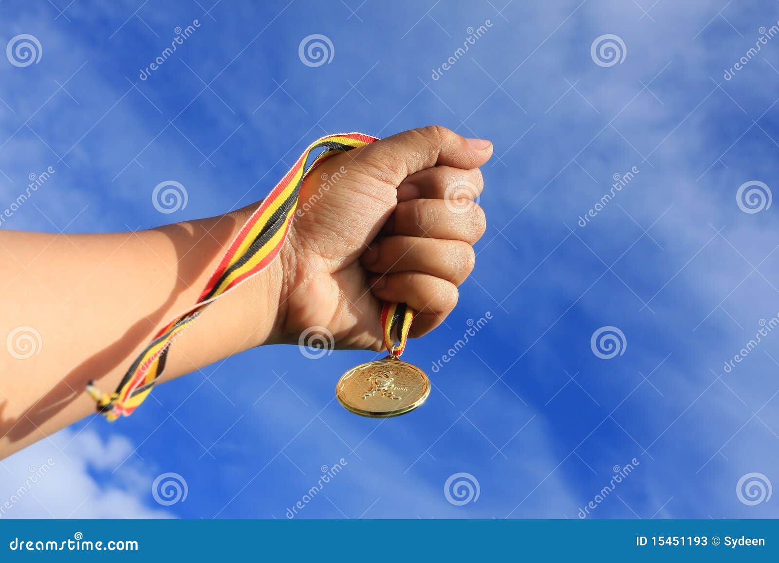 Medal and hand stock image. Image of golden, still, champion - 15451193
