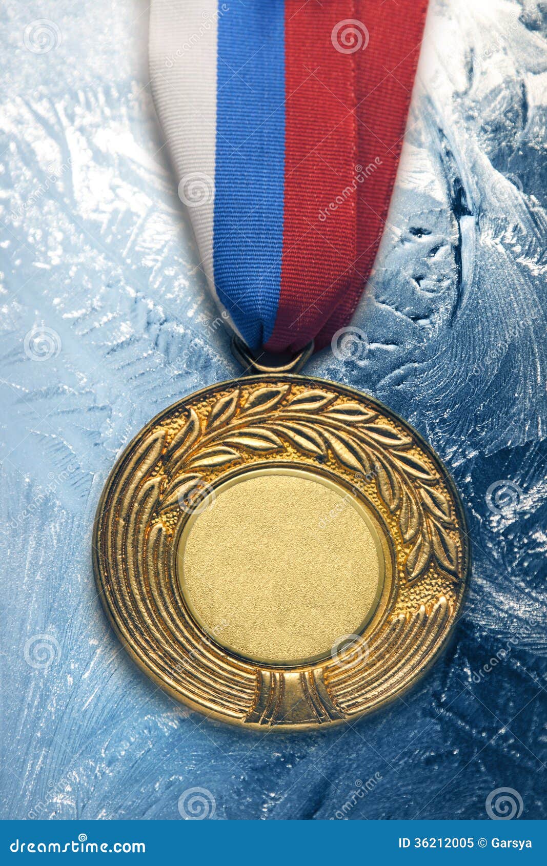 Medal on ice stock image. Image of ornamental, number - 36212005