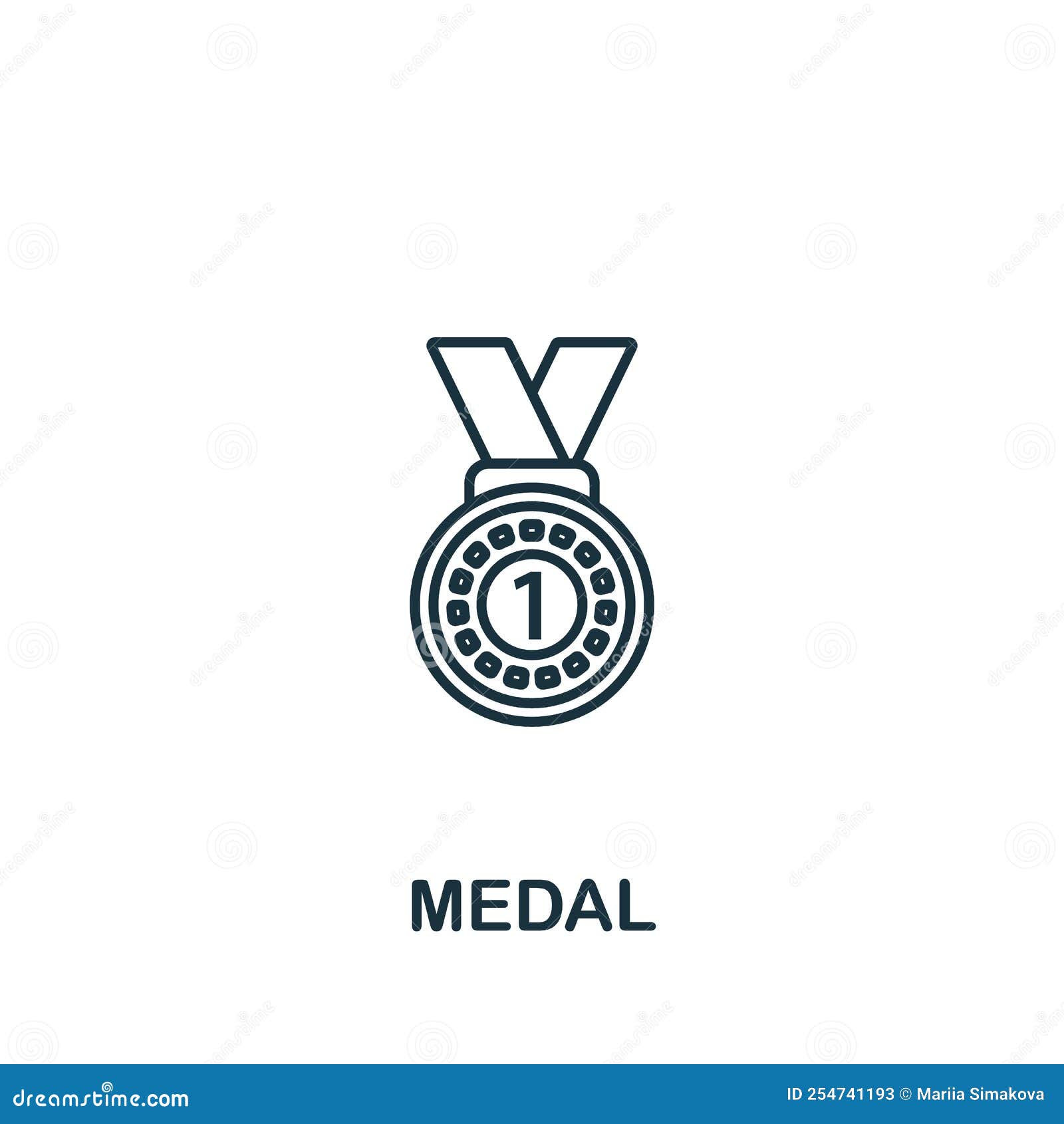 Medal Icon. Line Simple Success Icon for Templates, Web Design and ...