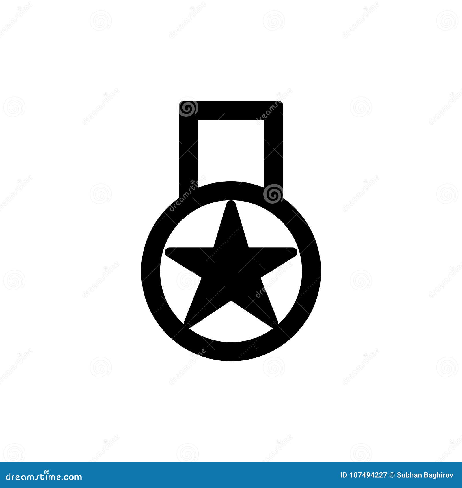 Medal Icon for Simple Flat Style Ui Design Stock Vector - Illustration ...