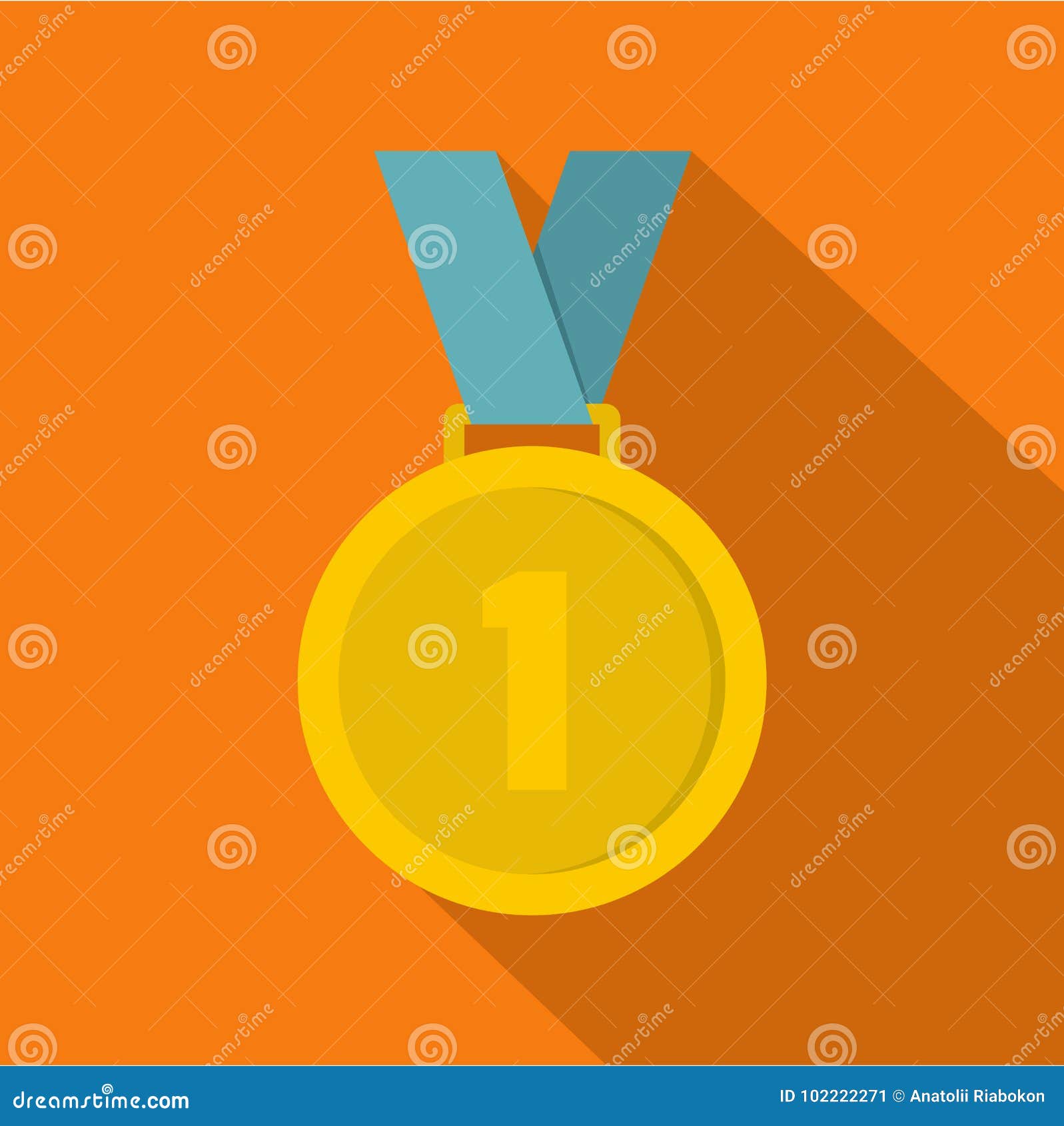 Medal Icon Set. Gold, Silver And Bronze Medals With Ribbon. Sport ...