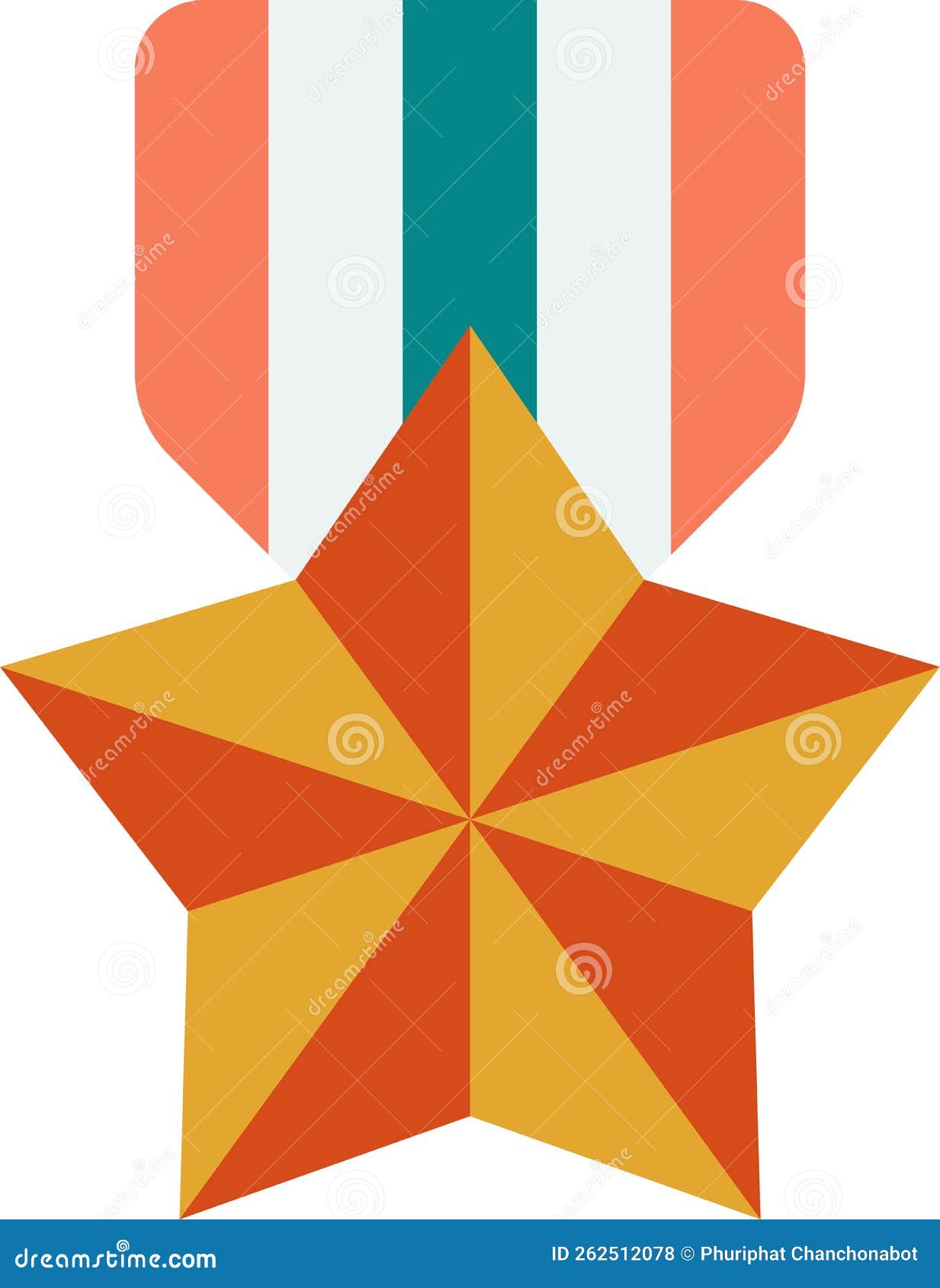 Medal Illustration in Minimal Style Stock Vector - Illustration of ...