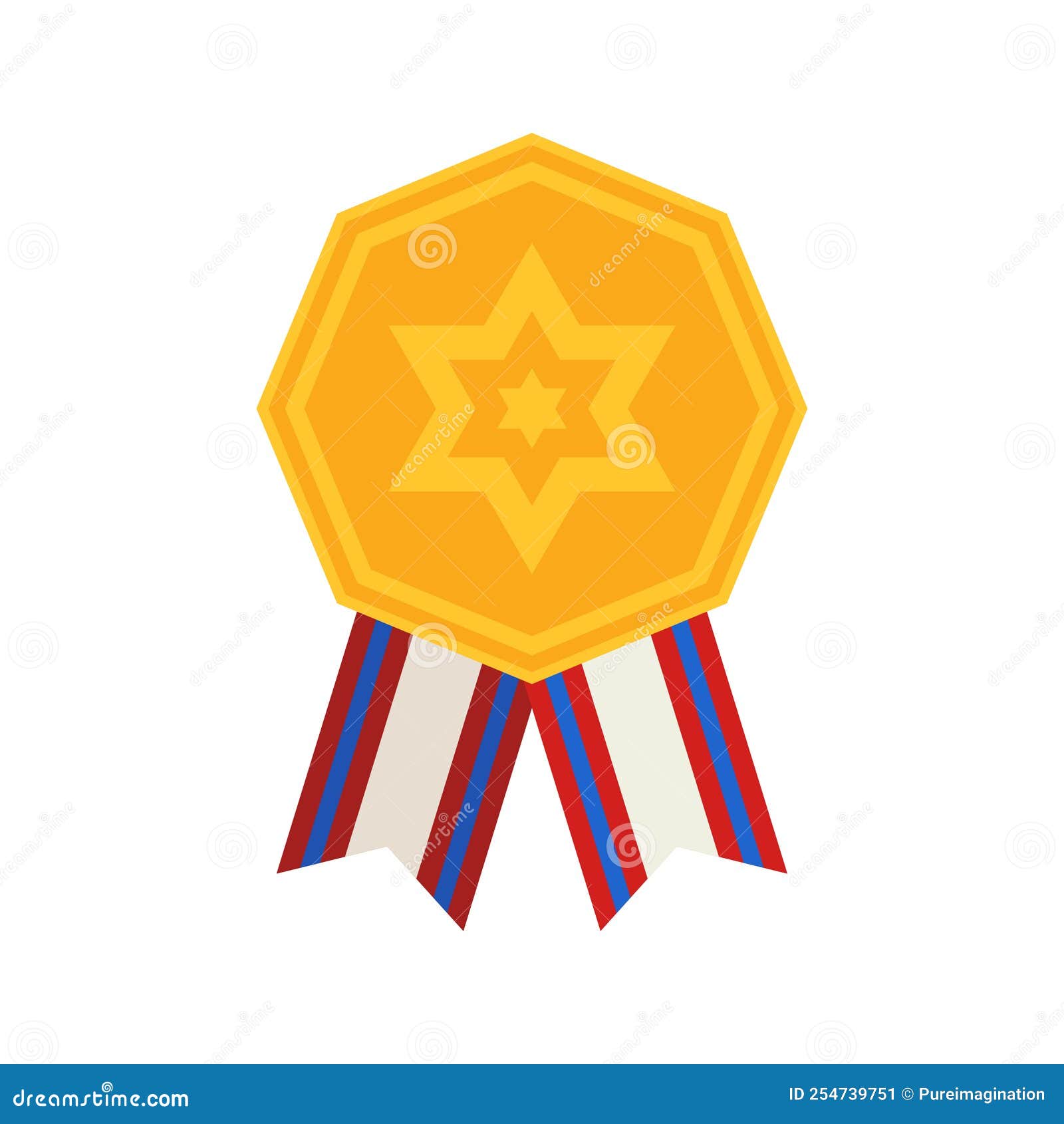 Medal Isolated on White Background Stock Vector - Illustration of ...