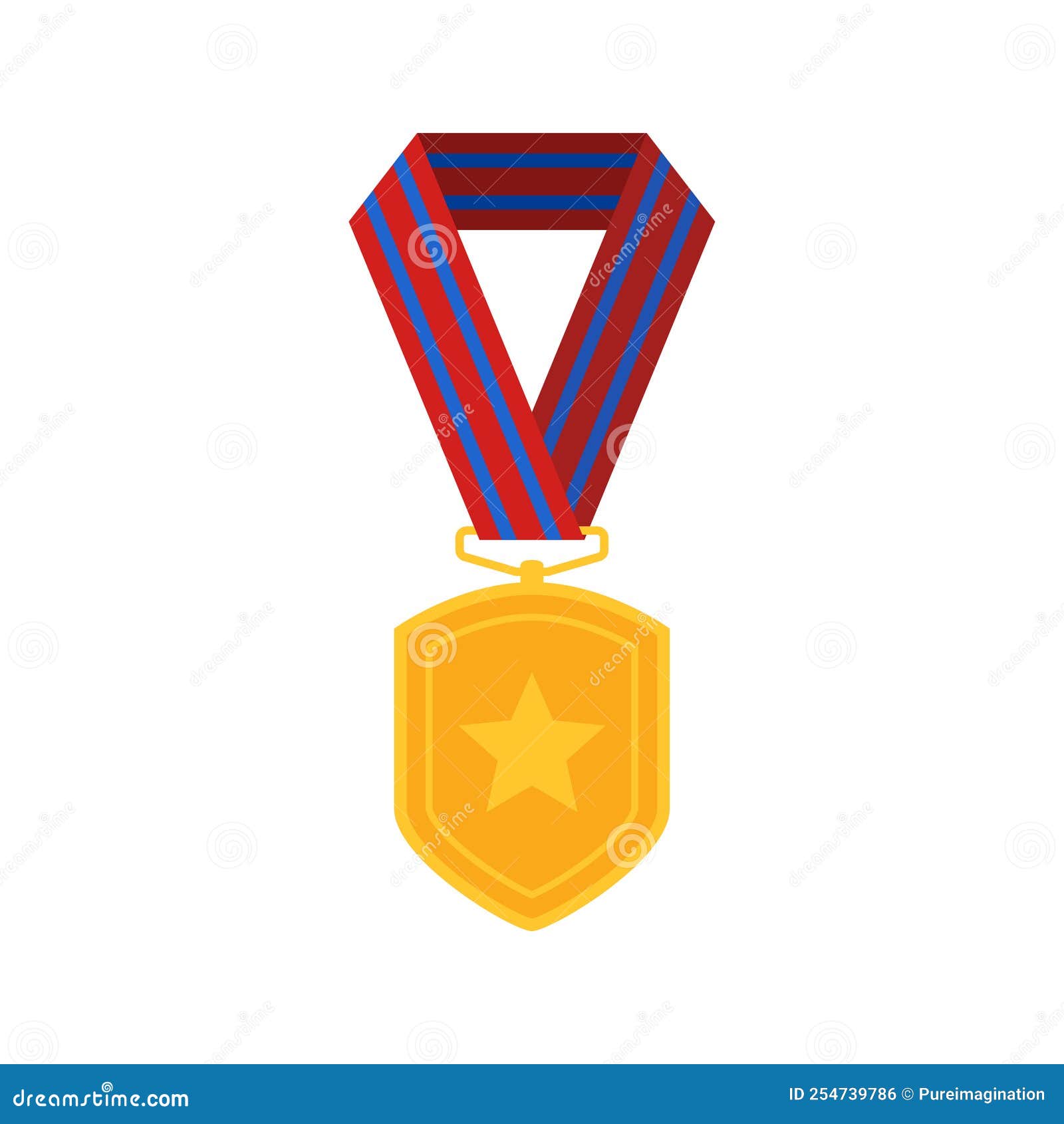 Medal Isolated on White Background Stock Vector - Illustration of ...