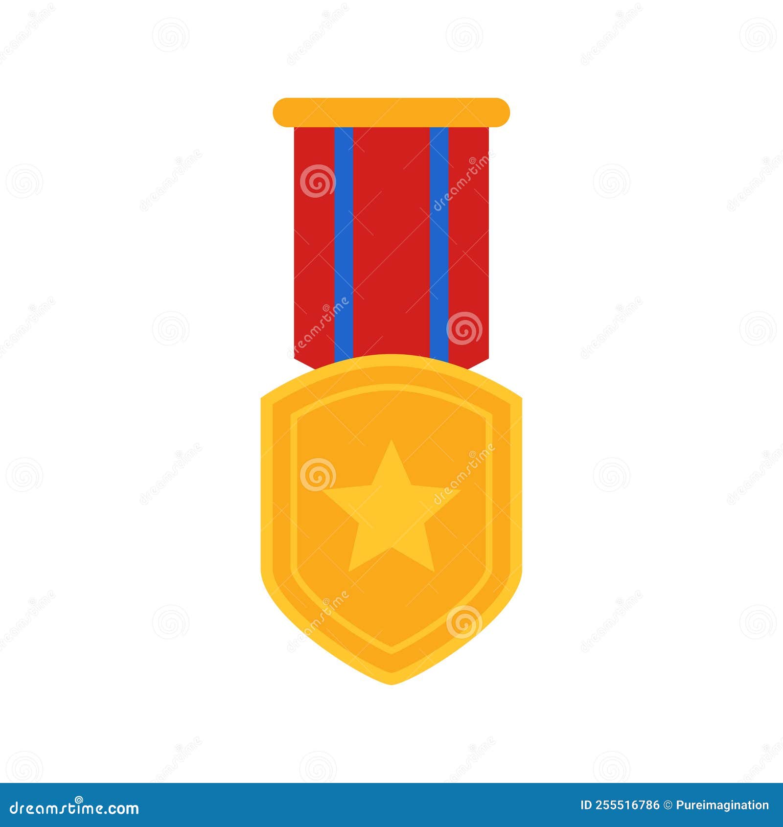 Medal Isolated on White Background Stock Vector - Illustration of ...